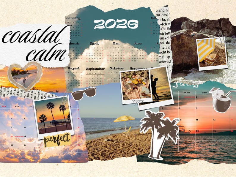 2026 Calendar 2026 Planner 2026 Seasonal Monthly Calendar A4 Landscape ...