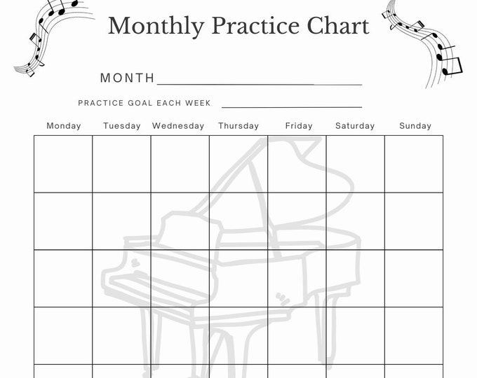 Digital Practice Chart for Kids Printable Practice Challenge With Puppy ...