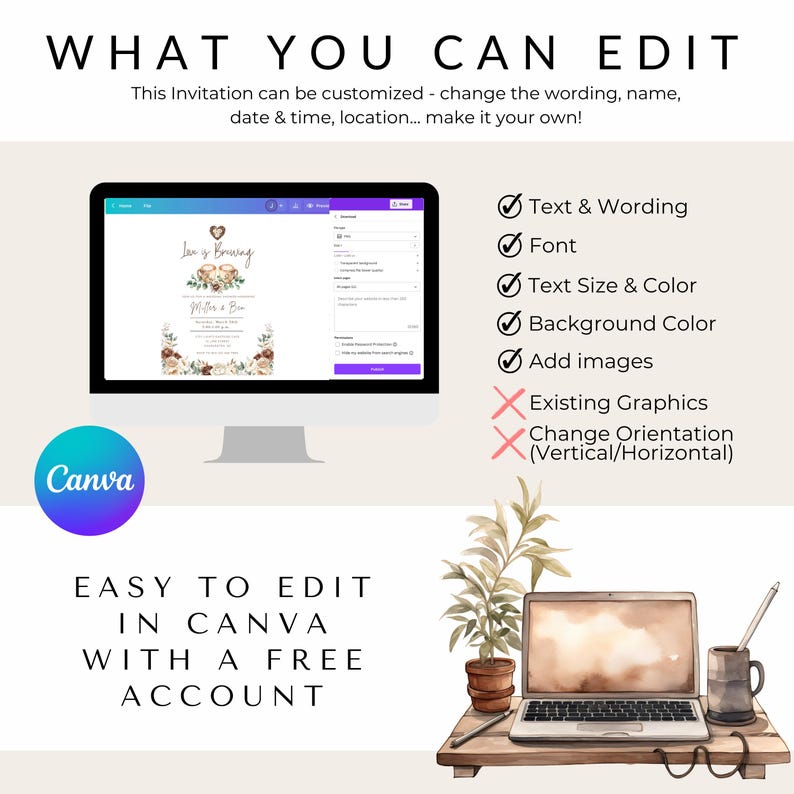 Rustic Christmas Coffee Bar Sign, Printable Boho Coffee Sign, Digital ...