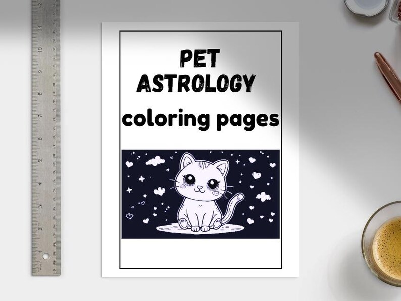 Zodiac Cats Coloring Pages: Kawaii Astrology Designs (digital Download ...
