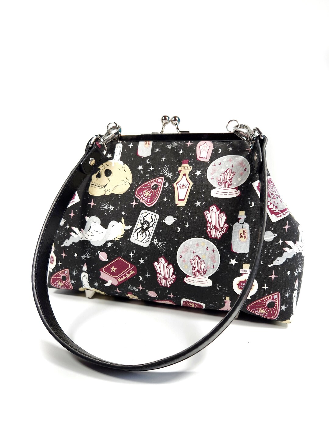 Mystical Tarot Kisslock Purse, Witchy Shoulder Bag, Goth Crossbody Bag ...