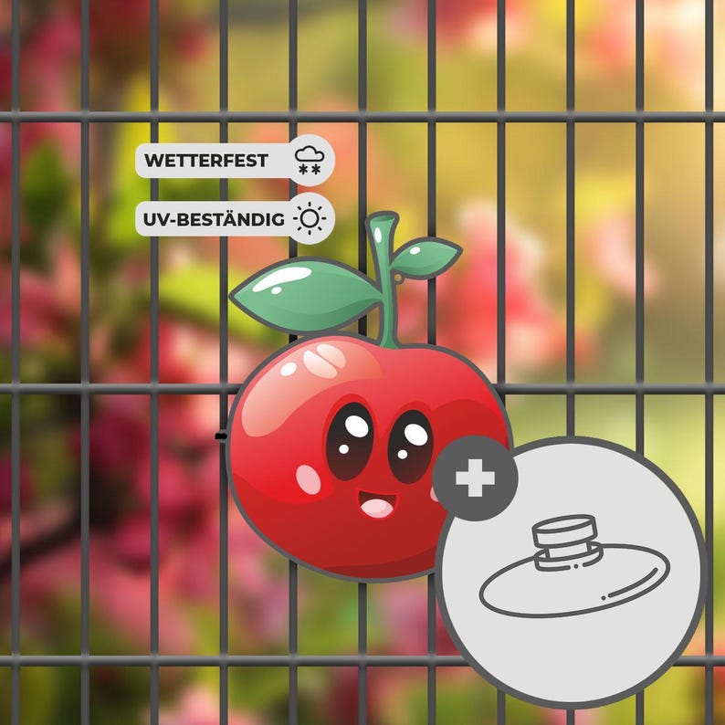 Cherry Klara Mima Popp – Weatherproof Fence Figure, Garden Decoration ...