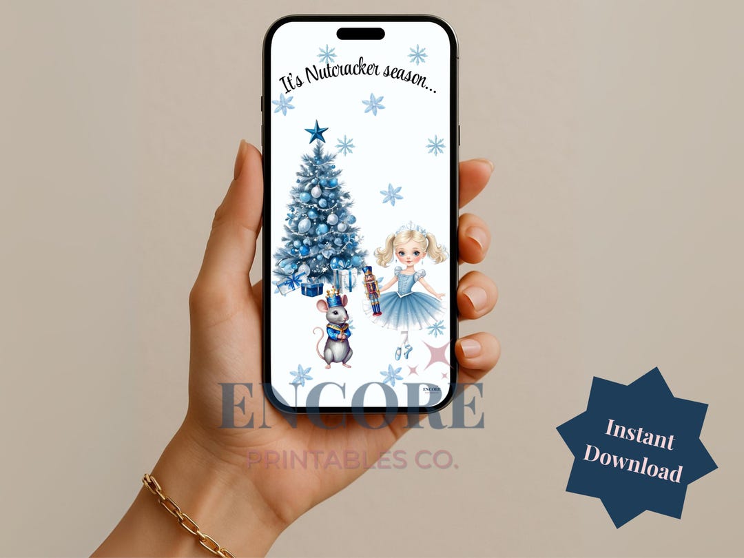 Nutcracker Season Blue Phone Wallpaper – Blond Pigtails Ballerina ...