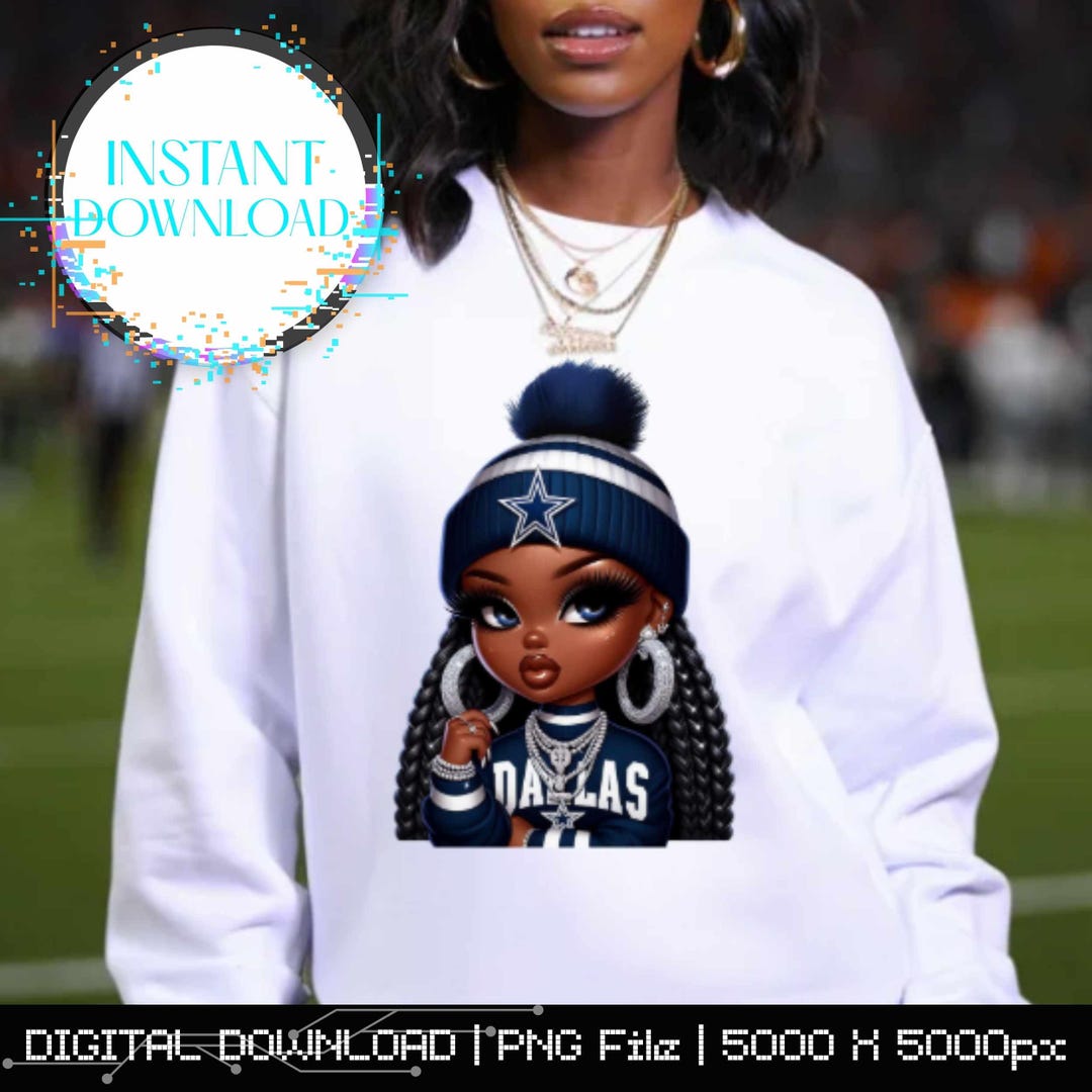 Dallas Football Chibi PNG: Game Day Sublimation Design (digital ...