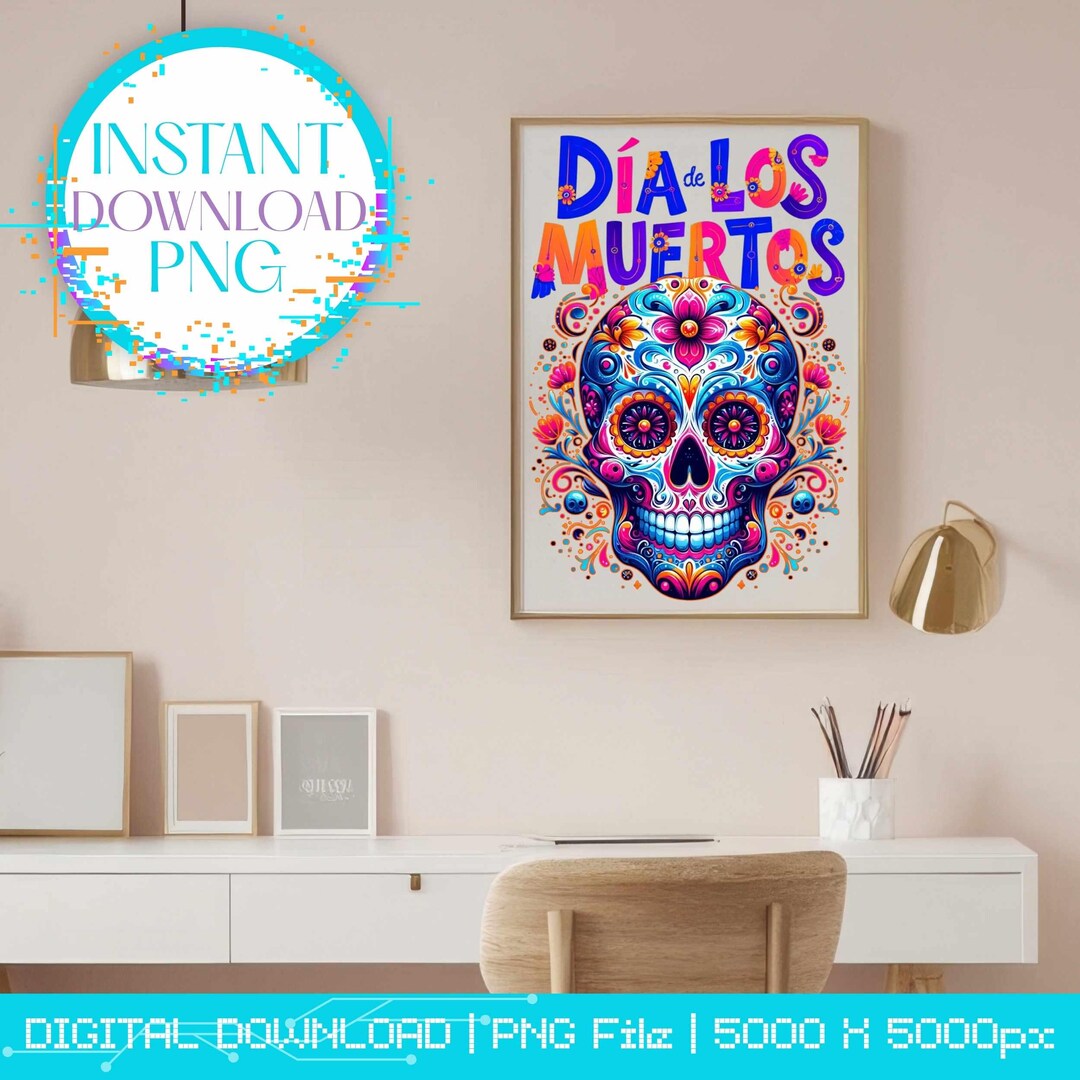 Hispanic Heritage Month Dia De Los Muertos PNG, Colorful Mexican Sugar ...