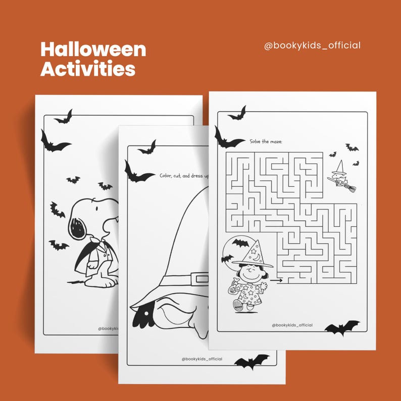 Halloween Printable Activity Pack for Kids – 33 Pages Games, Coloring ...