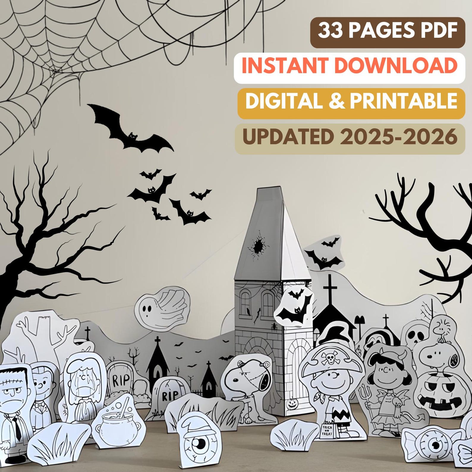 Halloween Printable Activity Pack for Kids – 33 Pages Games, Coloring ...