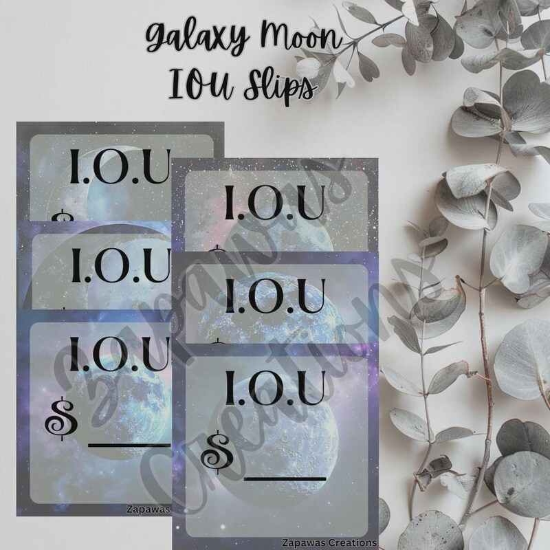 I.o.u Template - Etsy