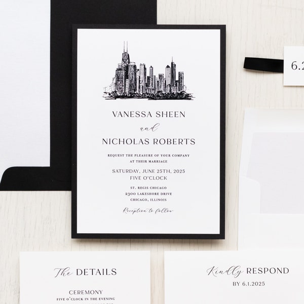 Chicago Invitation - Etsy
