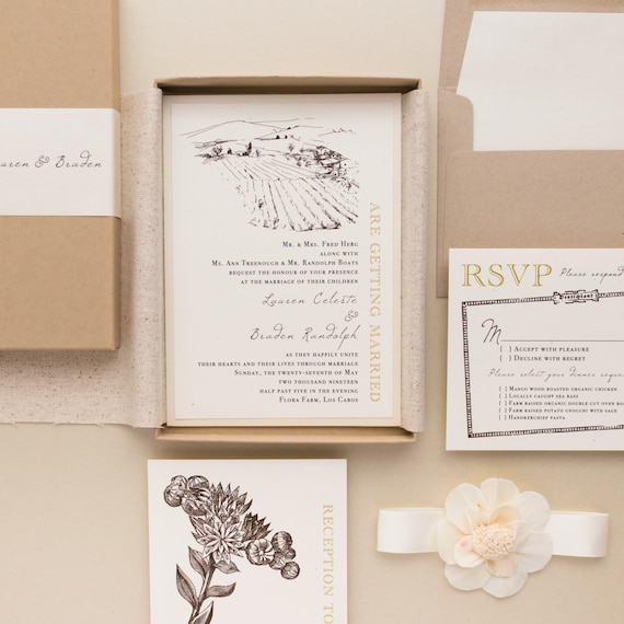 Farm to Table Outdoor Farm Destination Wedding Invitation - Etsy