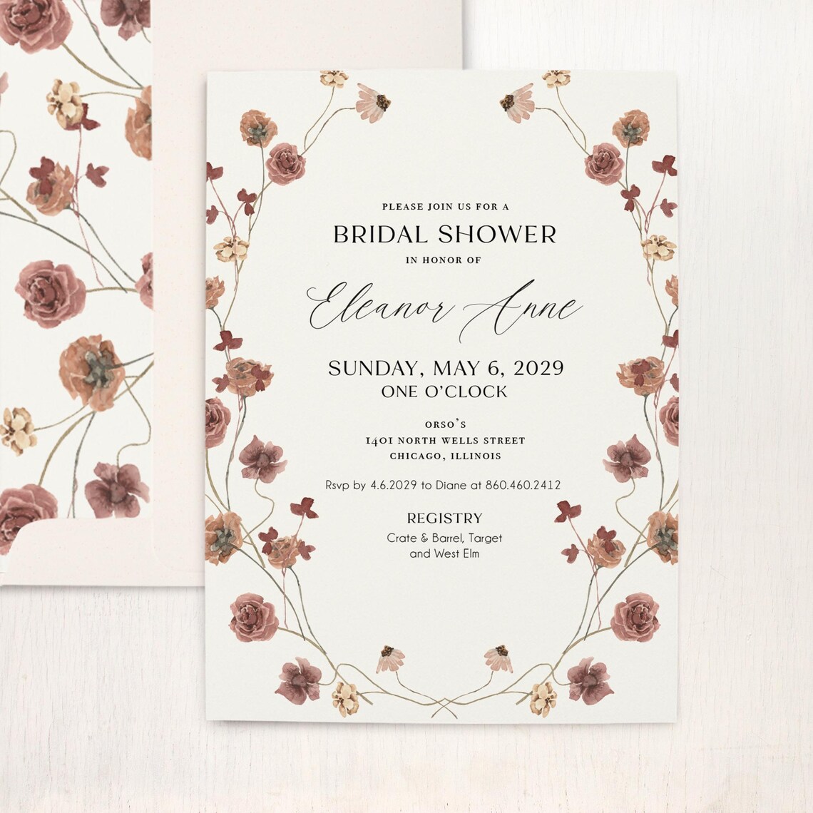 Rustic Boho Shower Invitations - Sample - Etsy