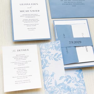 Powder Blue - Wedding Invitation - Sample - Etsy