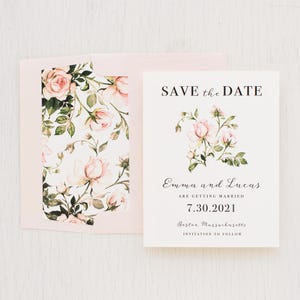 Garden Roses - Save the Dates - Etsy