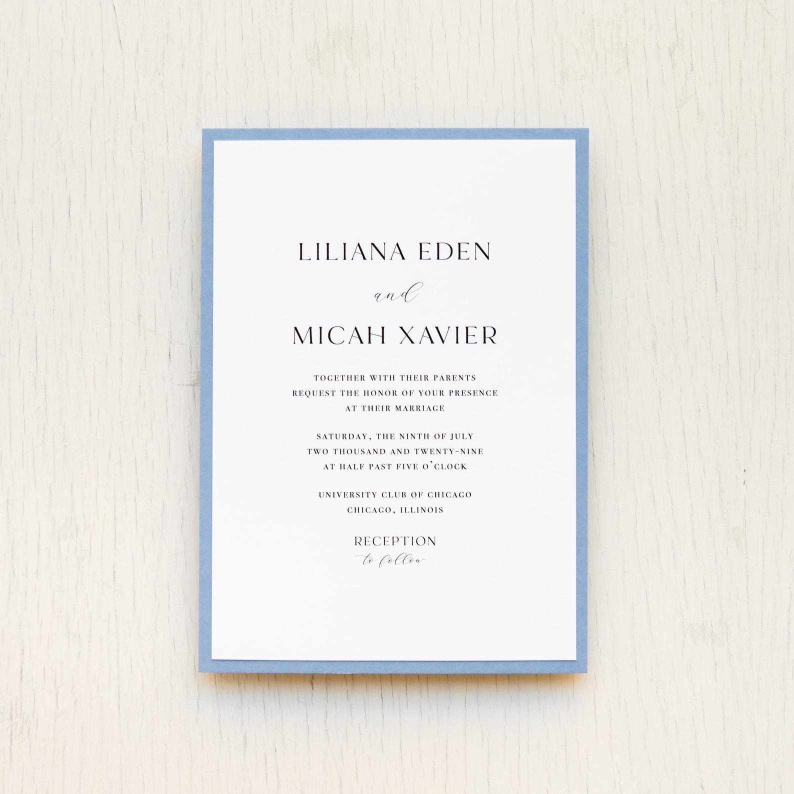 Powder Blue - Wedding Invitation - Sample - Etsy