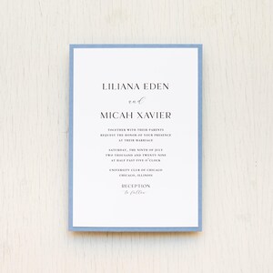 Powder Blue - Wedding Invitation - Sample - Etsy