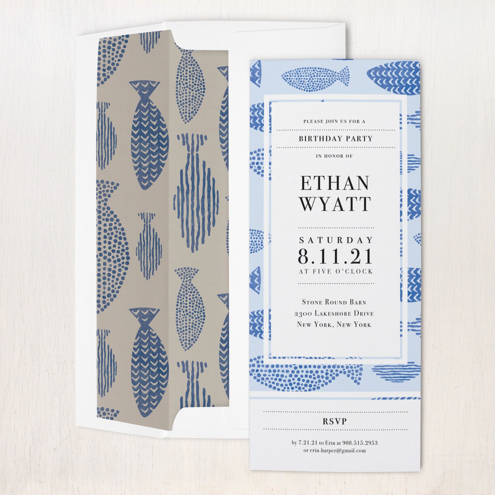 Party Invitations - Nautical Navy - Etsy