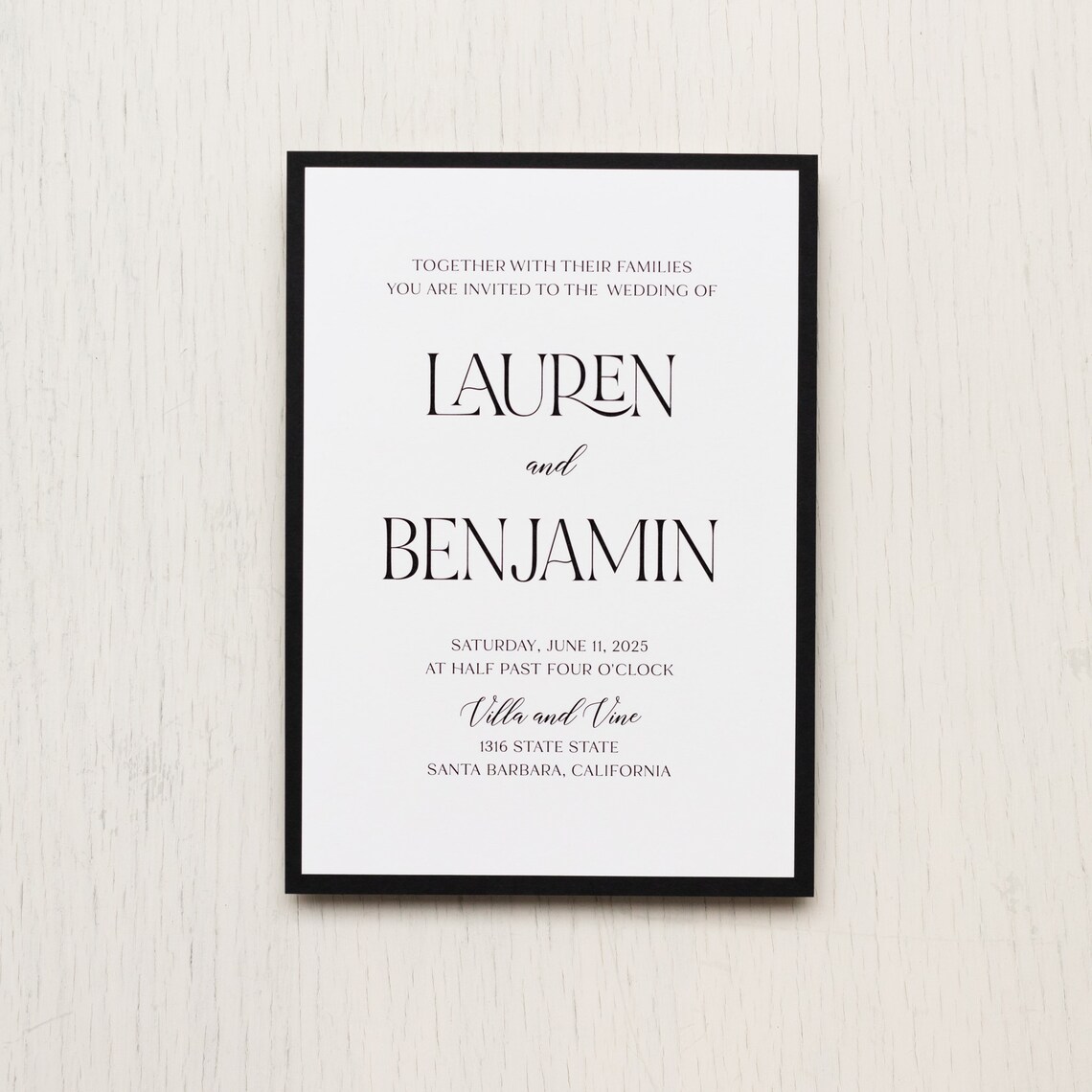 Modern Luxury Wedding Invitation Sample - Etsy
