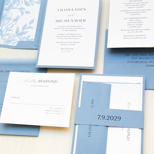 Powder Blue - Wedding Invitation - Sample - Etsy