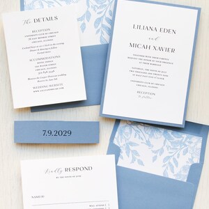 Powder Blue - Wedding Invitation - Sample - Etsy