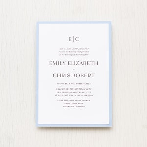 Something Blue - Wedding Invitation - Sample - Etsy