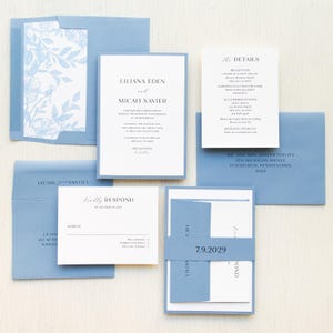 Powder Blue - Wedding Invitation - Sample - Etsy