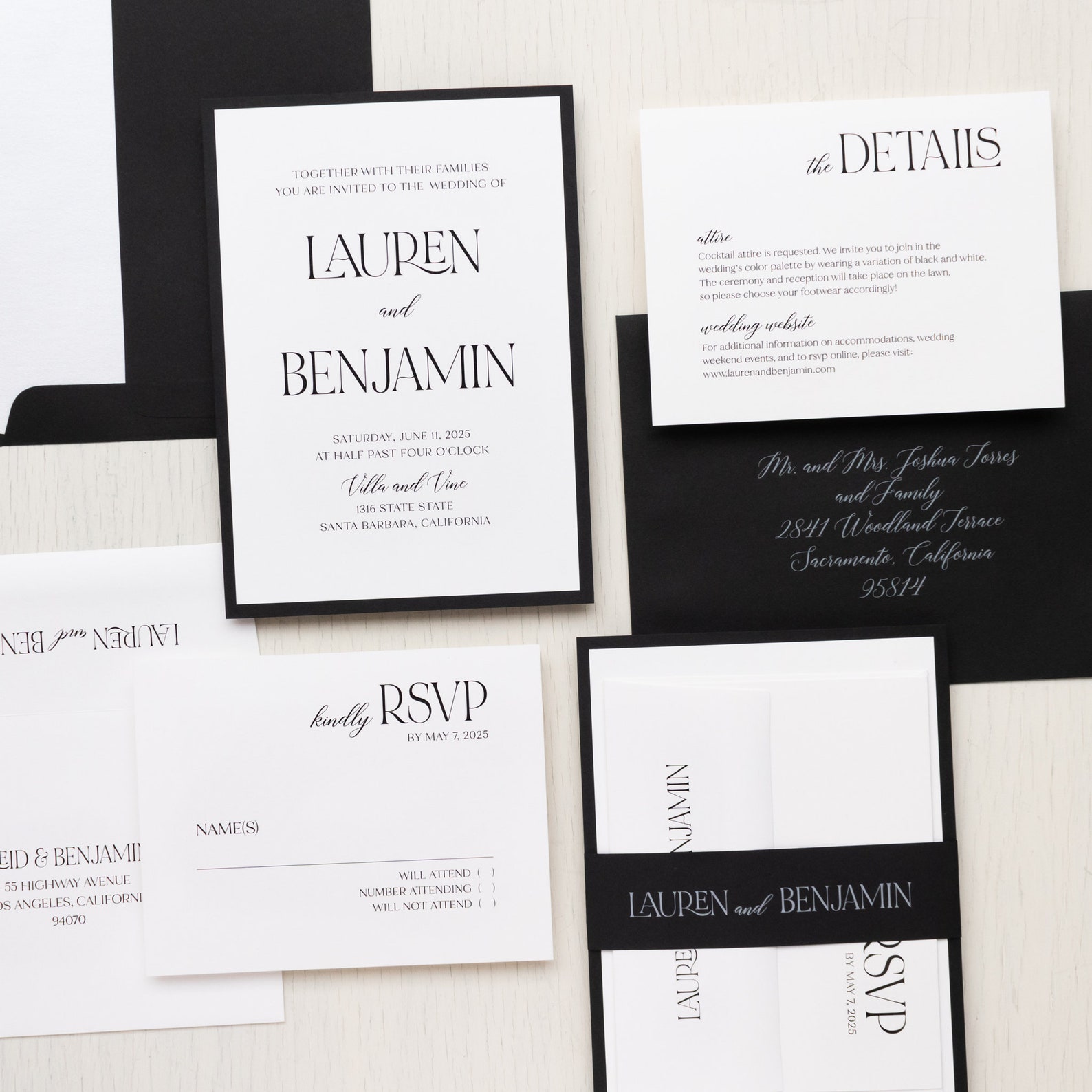 Modern Luxury Wedding Invitation Sample - Etsy