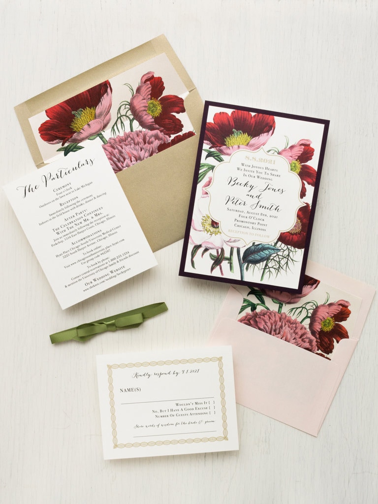 Floral Boho Wedding Invitation Sample | Etsy