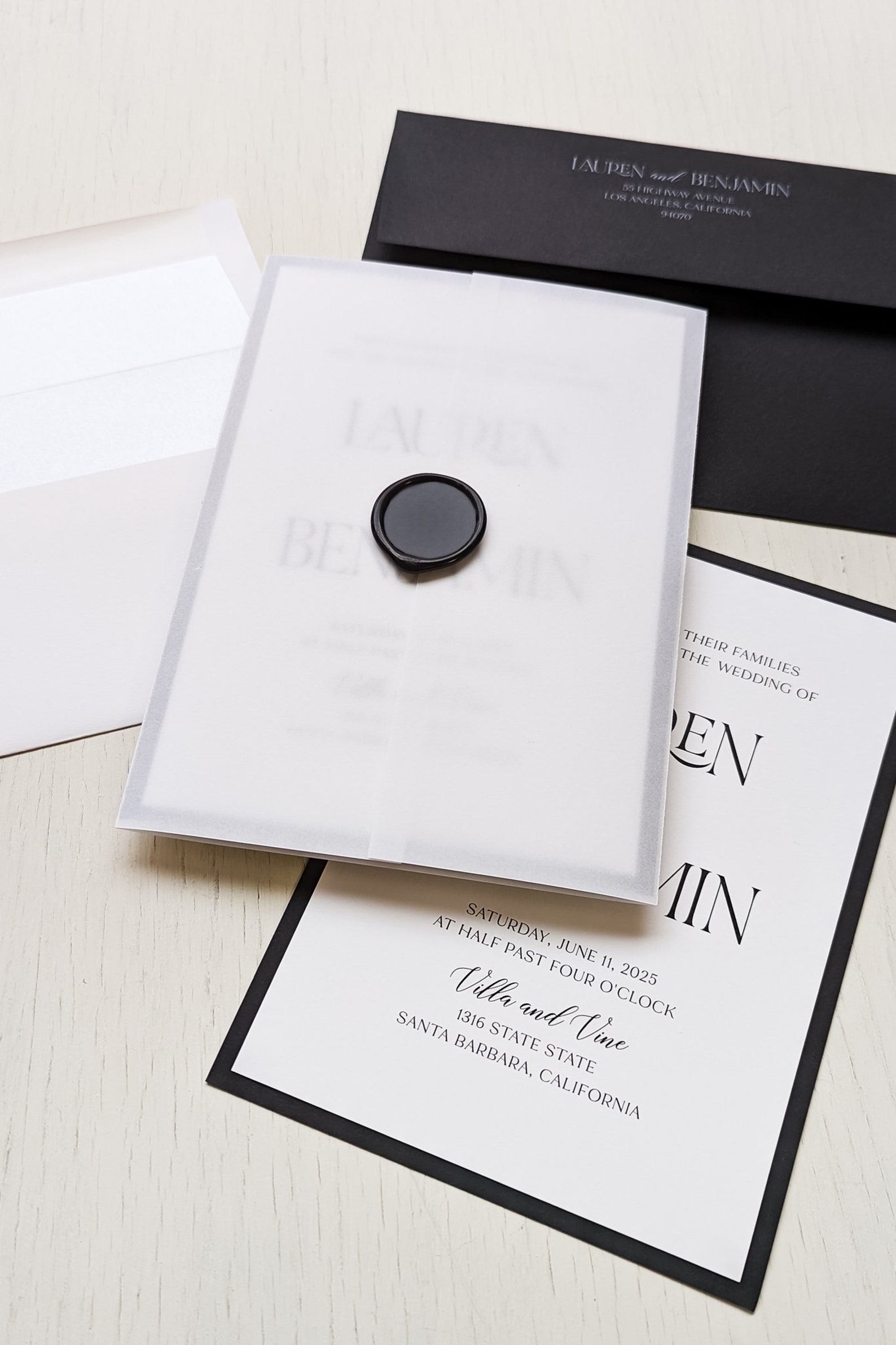 Modern Luxury Wedding Invitation Sample - Etsy