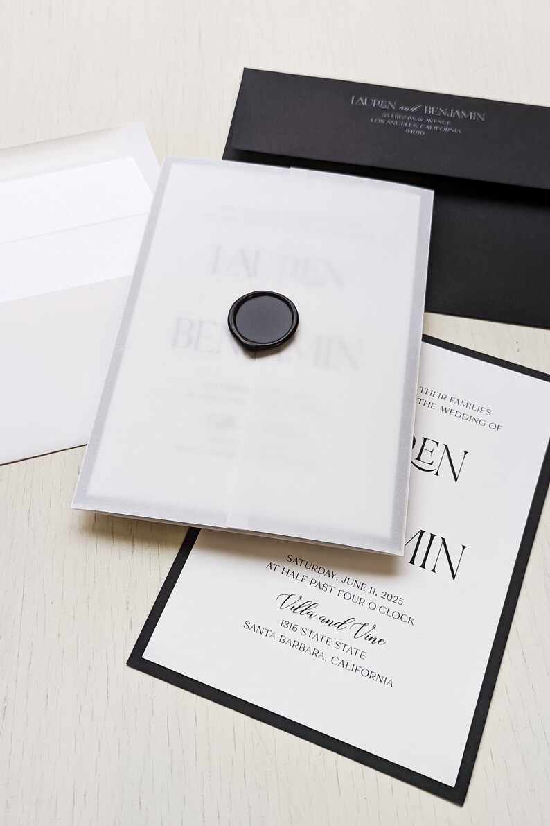 Modern Luxury Wedding Invitation Sample - Etsy
