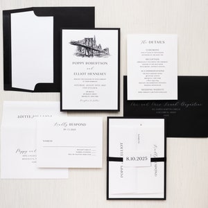 Brooklyn Bridge - Wedding Invitation - Sample - Etsy