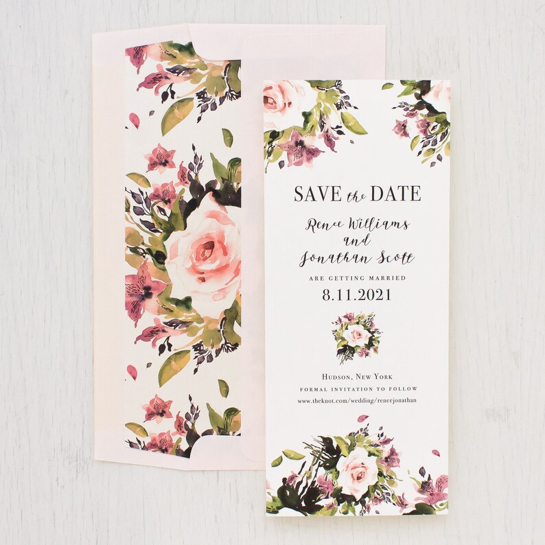 Soft Roses Save the Dates - Etsy