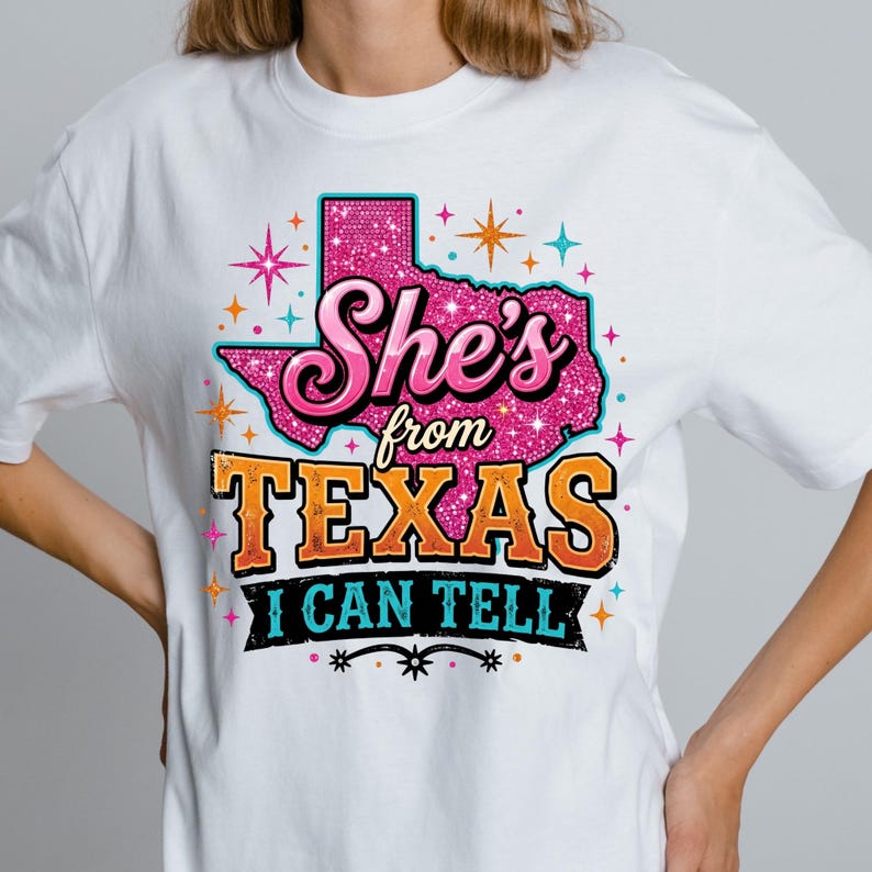 She's From Texas I Can Tell PNG, Texas Cowgirl Western Sublimation ...