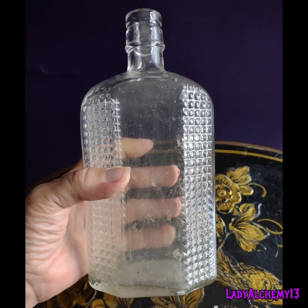 Octagon Glass Bottle - Etsy