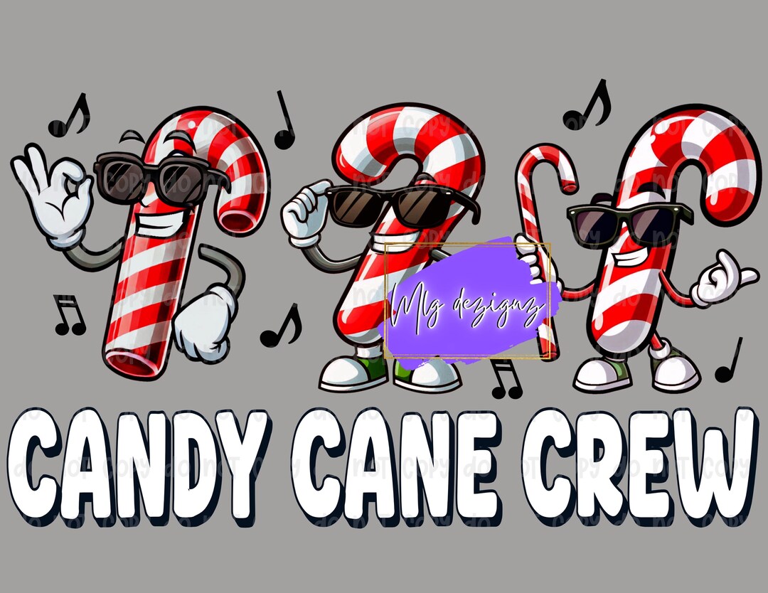 Candy Cane Crew PNG - Etsy