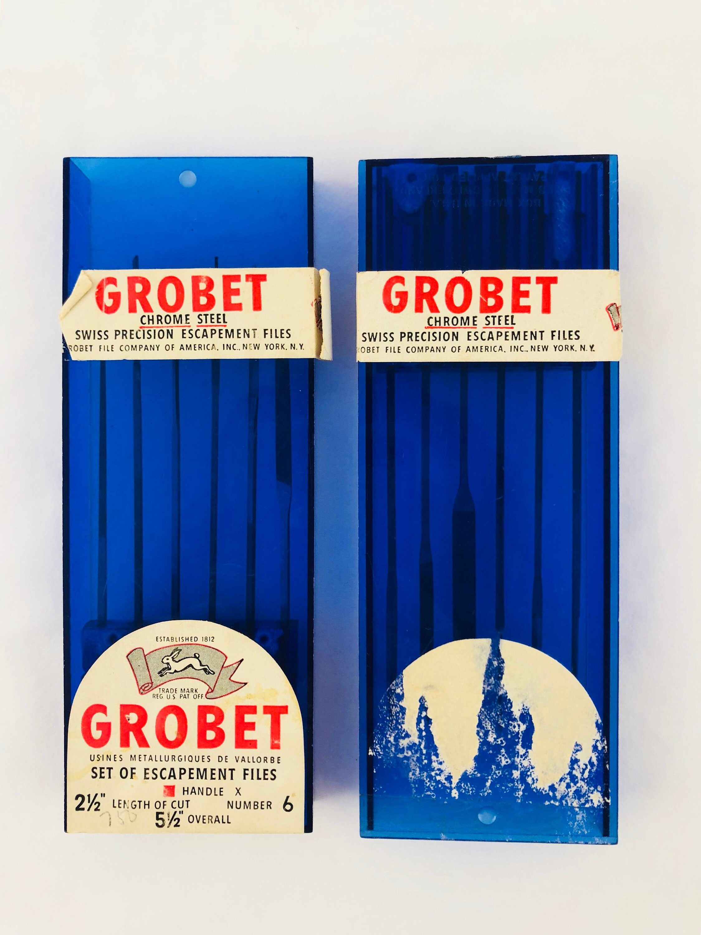 Vintage Grobet Watch Repair Tool Set Swiss Precision Escapement Files ...