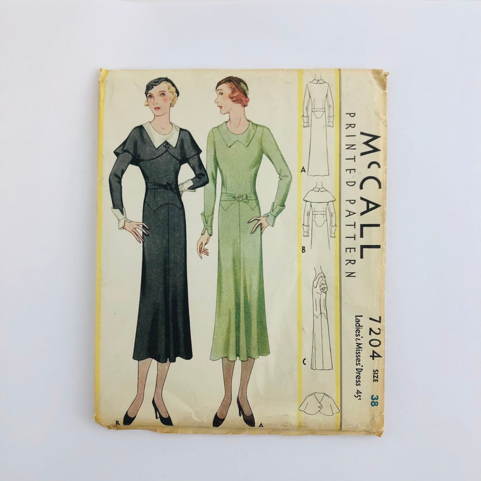 NOS 1920s Cape Dress Sewing Pattern Vintage Art Deco Factory - Etsy