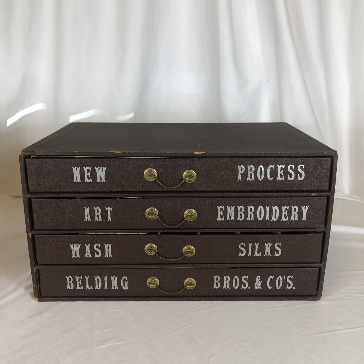 1890's Cabinet Sewing Embroidery Antique Silk Thread Store Display 4 ...