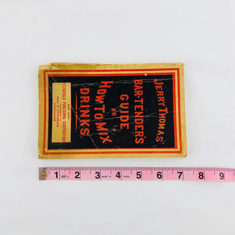 Antique 1800s Cocktail Book Jerry Thomas' Bar-tenders Guide or How to ...