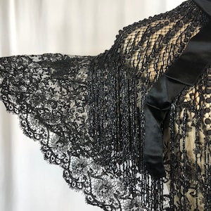 Cape Cloak FRENCH Antique Victorian Silk Beads Beaded Steampunk Coat ...
