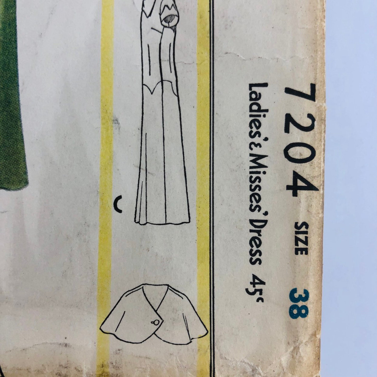 NOS 1920s Cape Dress Sewing Pattern Vintage Art Deco Factory - Etsy