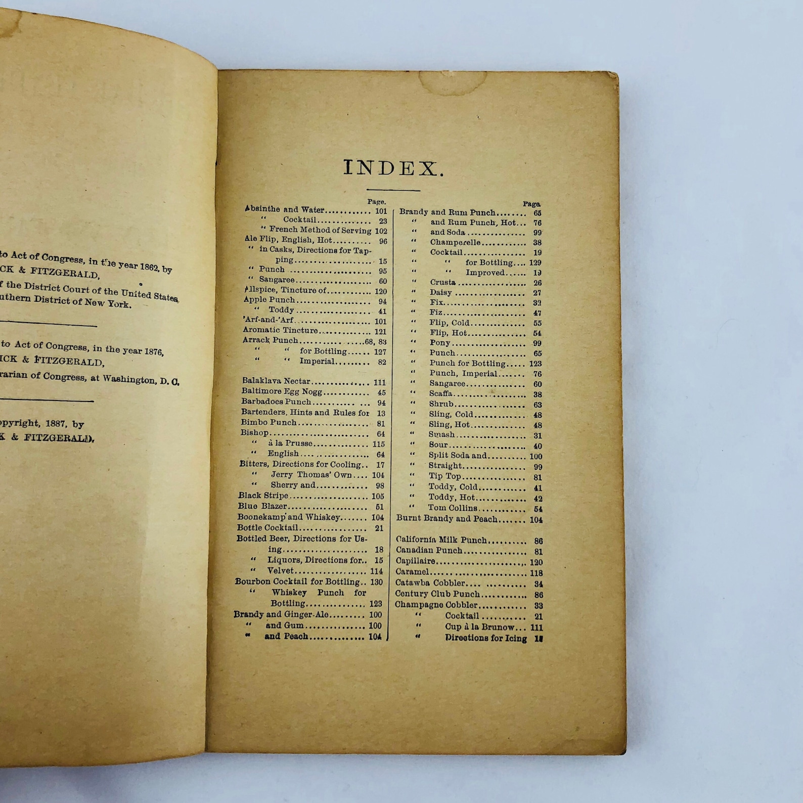 Antique 1800s Cocktail Book Jerry Thomas' Bar-tenders Guide or How to ...