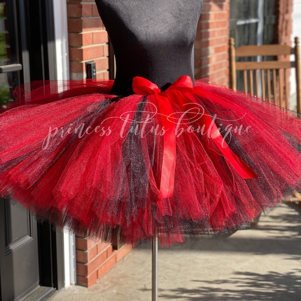 Red and Black Tutu - Etsy
