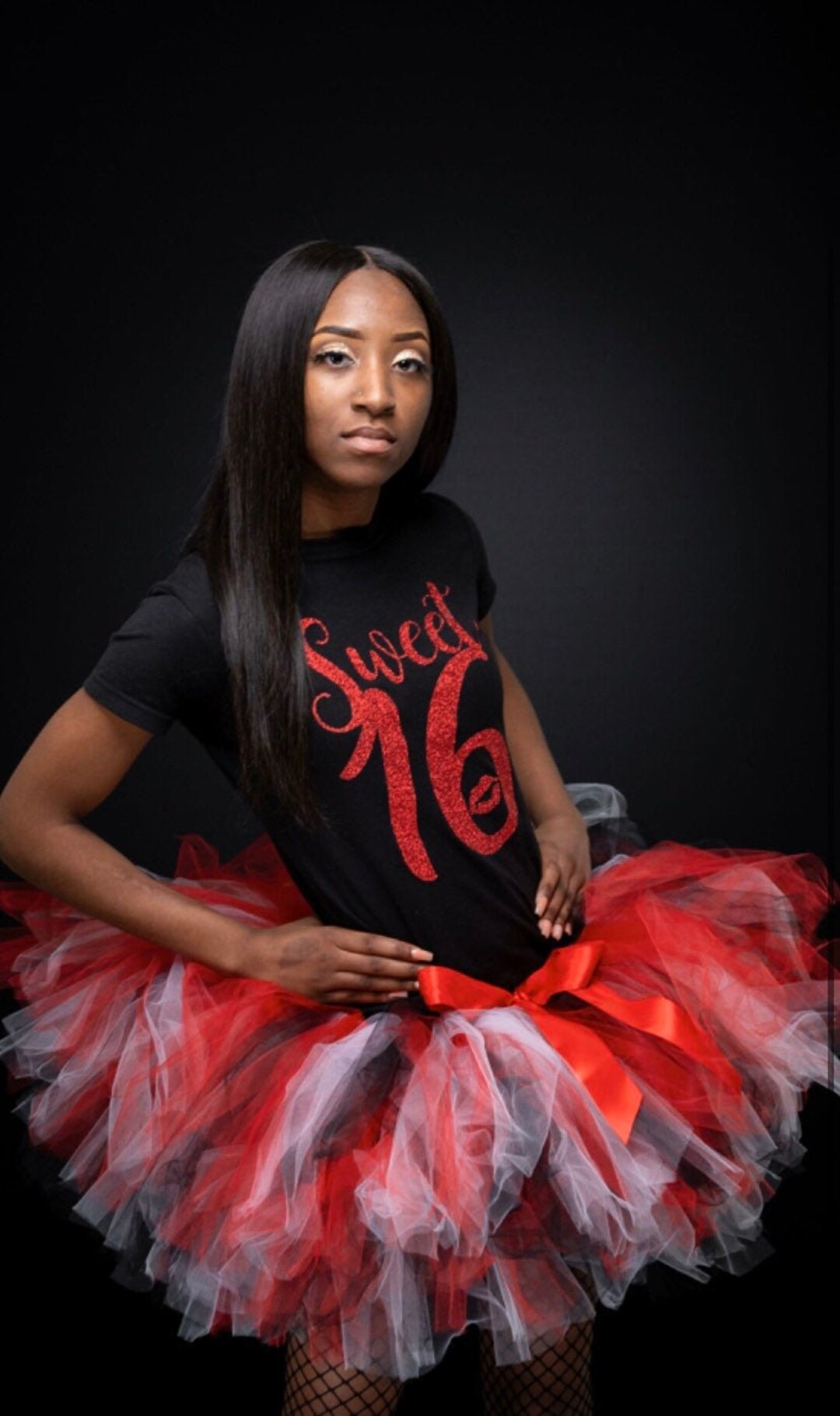 Red, Black and White Adult Tutu for Waist up to 45 1/2" to 55 1/2 ...