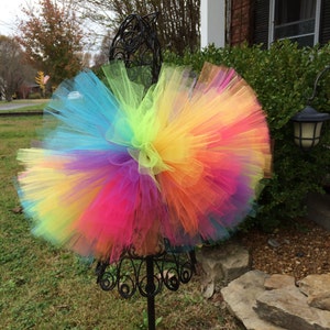 Rainbow tutu Rainbow Glitz Full Tutu Newborn | Etsy