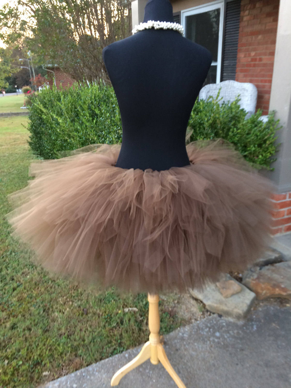 Solid Brown Adult Tutu for waist 35 up to 45 great | Etsy