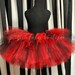 Red With Black Accents Adult Tutu W/ White Satin Ribbon Bow, Maternity ...