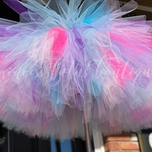 Multi Colored Adult Tutu W/ Light Pink Ribbon “confetti Fun” Maternity ...