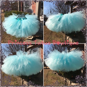 Solid Aqua Adult Tutu for Waist up to 34 1/2" Great for Halloween ...