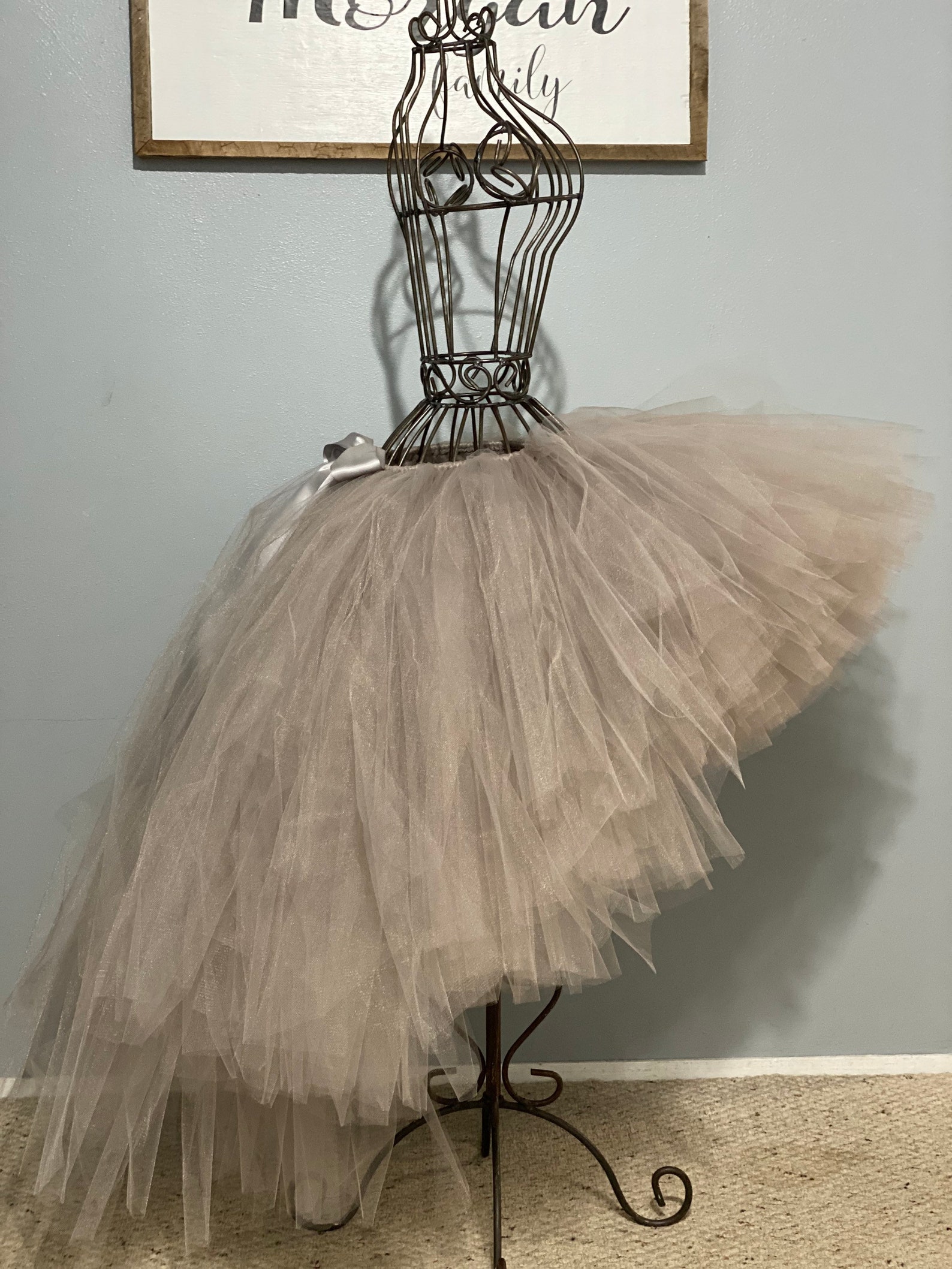Silver Hi Lo Tutu, Bachelorette Tutus, Bridal Party Tutus, Bride to Be ...