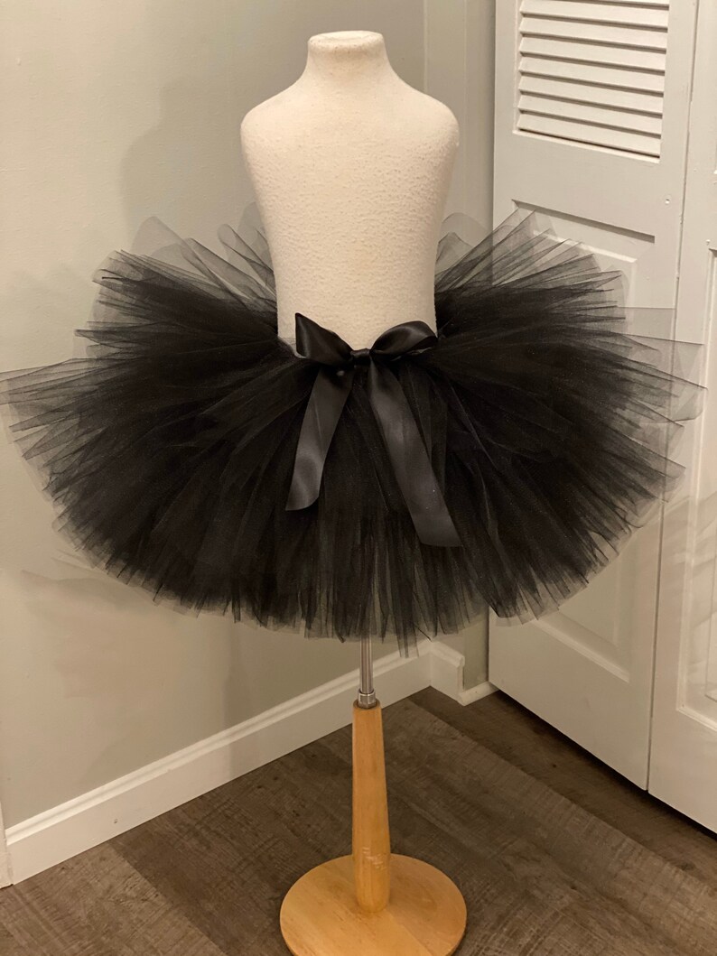 Black Tutu With Black Satin Ribbon Birthday Tutus Child Tutus | Etsy